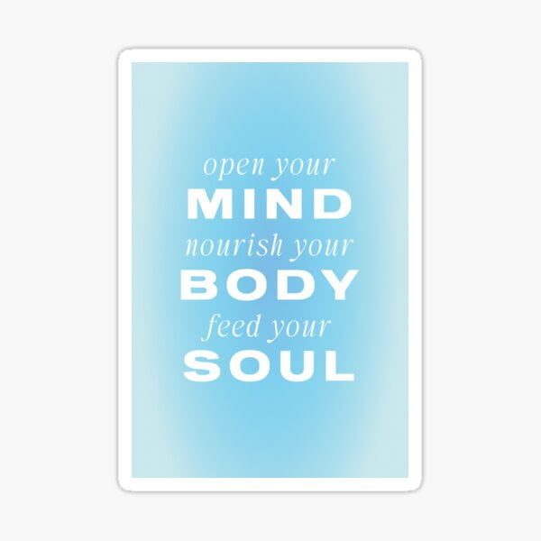 KIRA Mind Body Soul Blue Aura Sticker Gift for you - Decorative Laptop ...