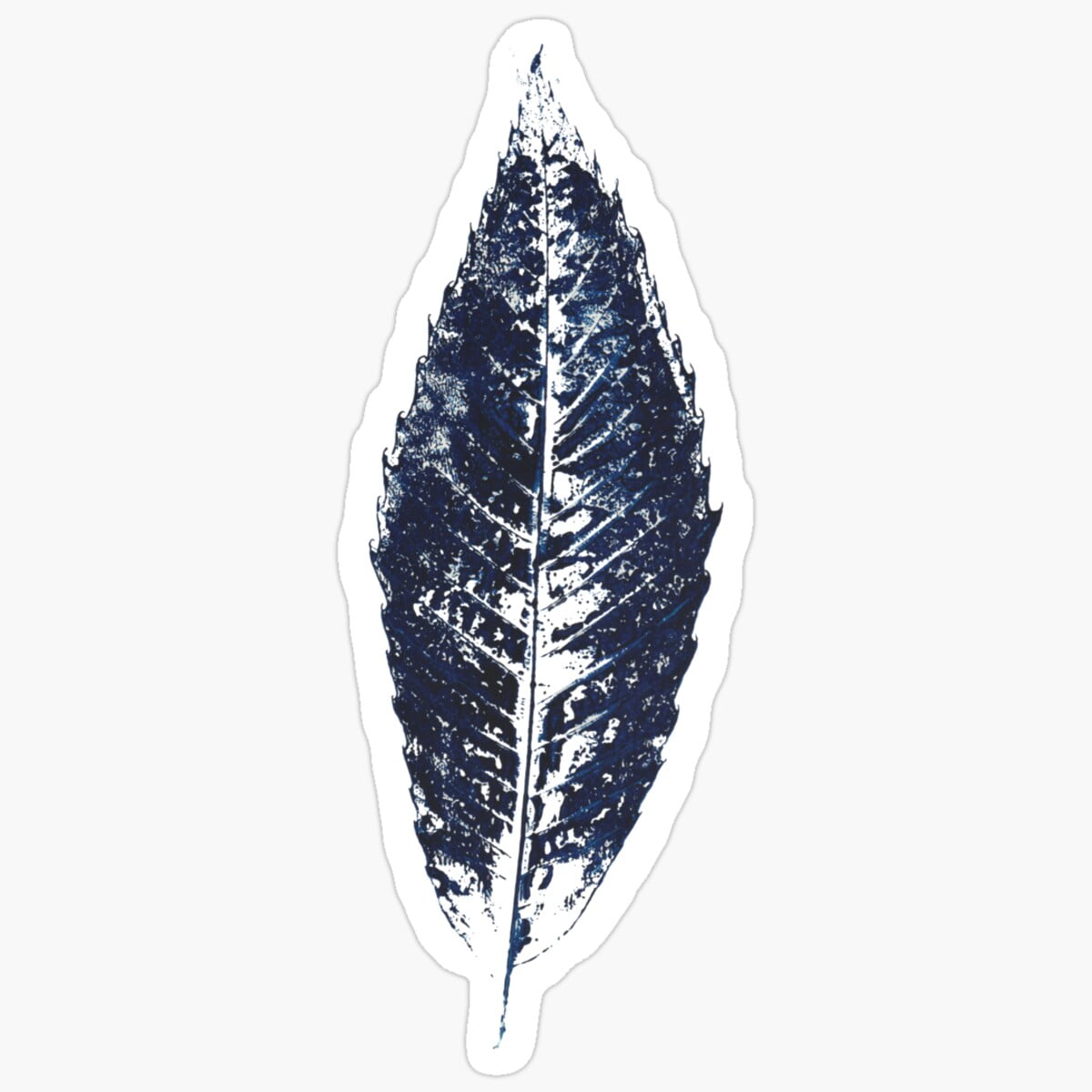 KIRA Navy Blue Chestnut Leaf Sticker Birthday Gifts - Decorative Laptop ...