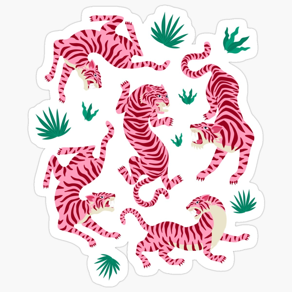 KIRA Night Race: Pink Tiger Edition Sticker Birthday Gifts - Decorative ...