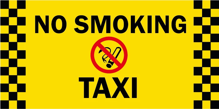 KIRA No Smoking Taxi Car Bumper Sticker Decal Gift for you - Decorative ...
