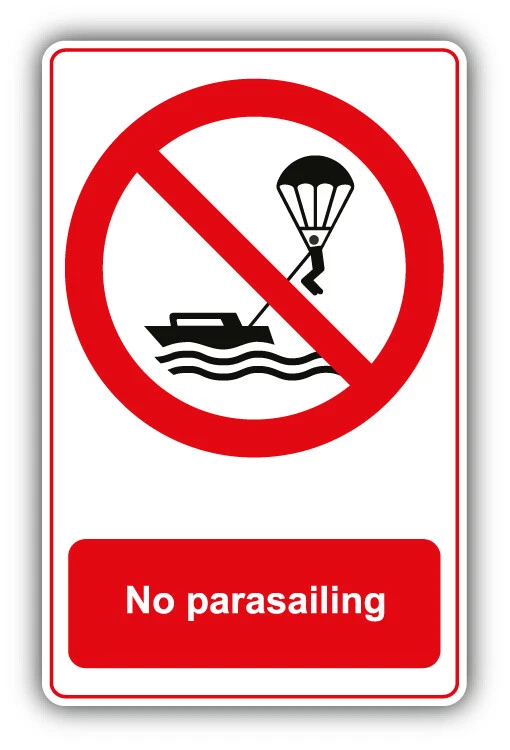 KIRA No Parasailing Ban Stop Sign Car Bumper Sticker Decal Gift for you ...