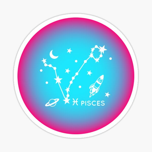 KIRA Pisces Zodiac Sign Aura Sticker Gift for you - Decorative Laptop ...