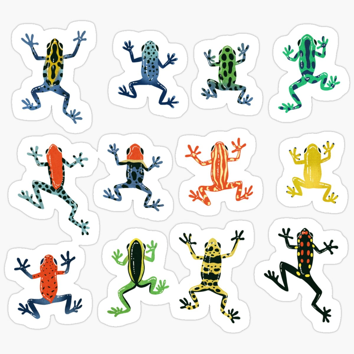 KIRA Poison Dart Frog Collectioncream Glossy Sticker Birthday Gifts ...