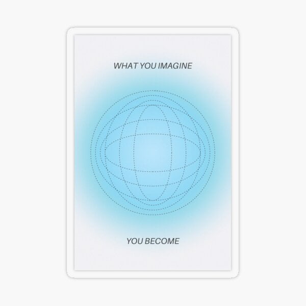 KIRA Positive Affirmation Blue and Green Aura Transparent Sticker Gift ...