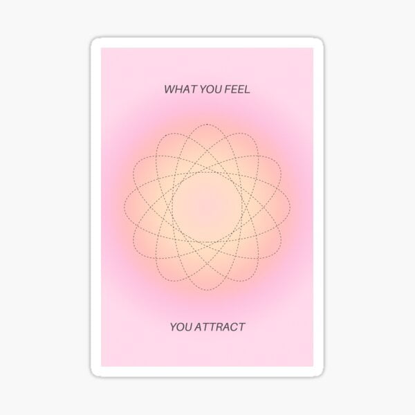 KIRA Positive Affirmation Pink and Orange Aura Sticker Gift for you ...
