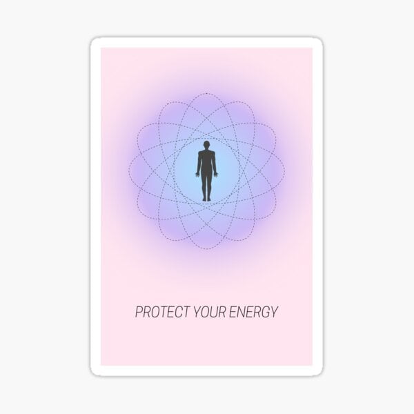 KIRA Protect Your Energy ura Aesthetic Pink and Purple Grainy Gradient ...