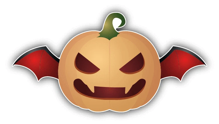 KIRA Pumpkin Smile Halloween Bat Car Bumper Sticker Decal Gift for you ...