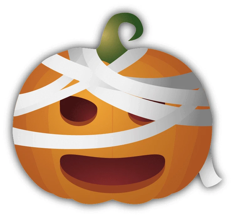 KIRA Pumpkin Smile Halloween Mummy Car Bumper Sticker Decal Gift for ...