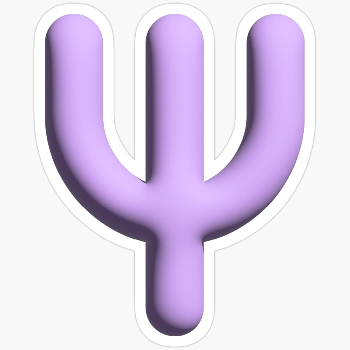 KIRA Purple Psi Bubble Letter Sticker Birthday Gifts - Decorative ...