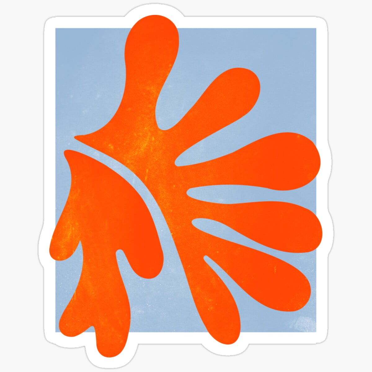 KIRA Red Coral Leaf: Matisse Paper Cutouts Ii Sticker Birthday Gifts ...
