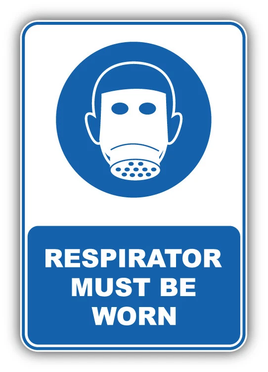 KIRA Respirator Must Be Worn Mandatory Sign Car Bumper Sticker Decal ...