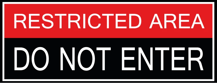 KIRA Restricted Area Do Not Enter Red Black Car Bumper Sticker Decal ...