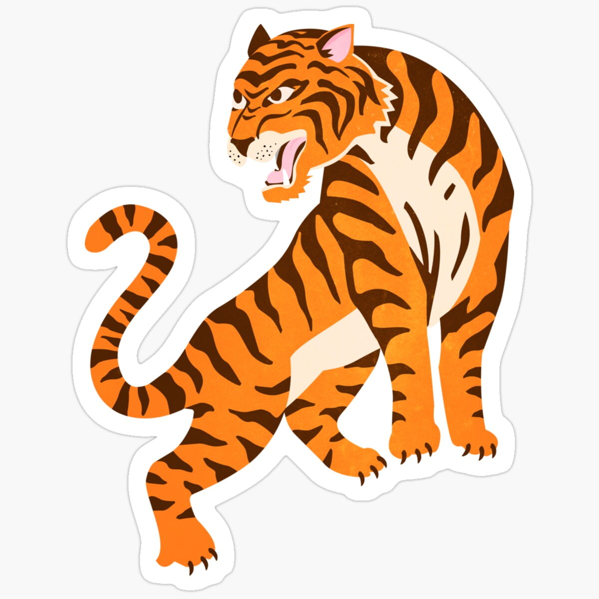 KIRA The Roar: Orange Tiger Edition Sticker Birthday Gifts - Decorative ...