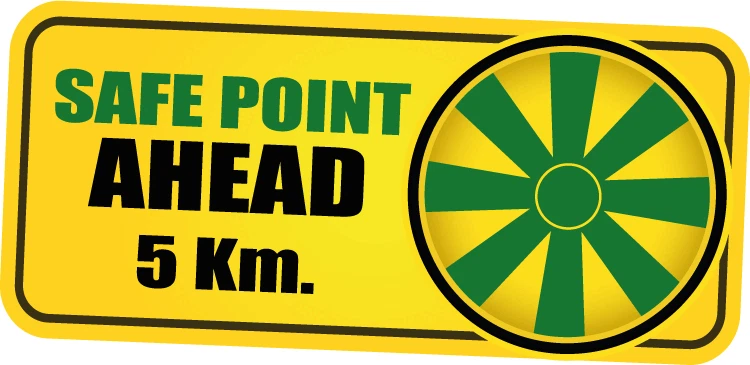 KIRA Safe Point Ahead 5km Car Bumper Sticker Decal Gift for you ...