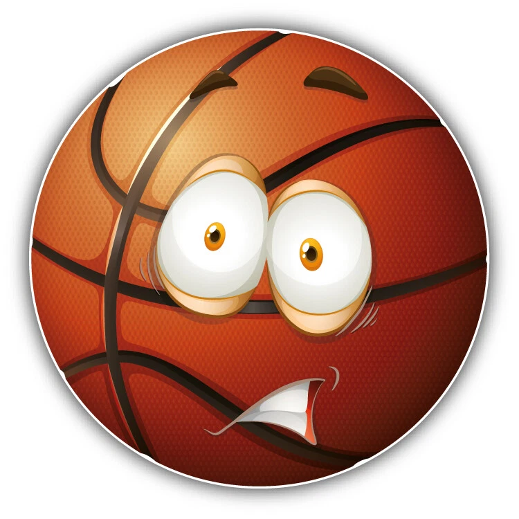 KIRA Scared Basketball Face Car Bumper Sticker Decal Gift for you ...