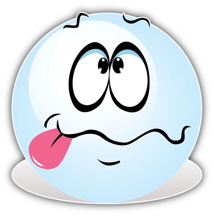 KIRA Shocked Smiley Pong Ball Emotion Car Bumper Sticker Decal Gift for ...