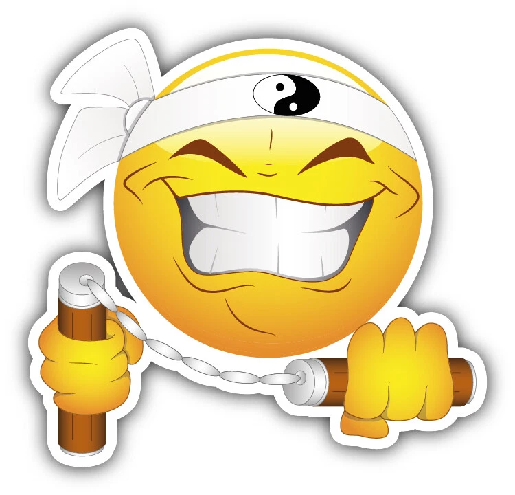 KIRA Smiley Japanese Nunchak Ninja Car Bumper Sticker Decal Gift for ...
