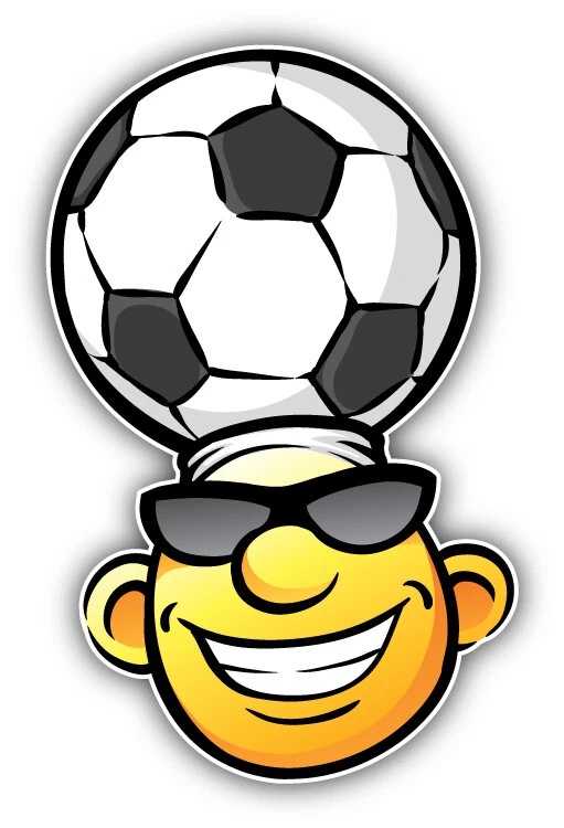 KIRA Smiling Football Smiley Emotion Car Bumper Sticker Decal Gift for ...