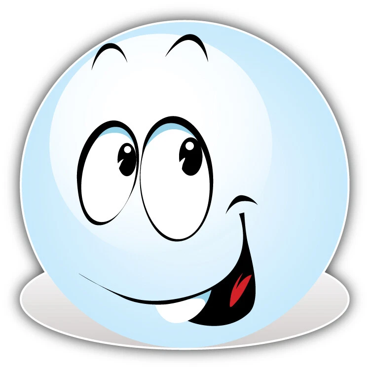 KIRA Smiling Smiley Pong Ball Emotion Car Bumper Sticker Decal Gift for ...