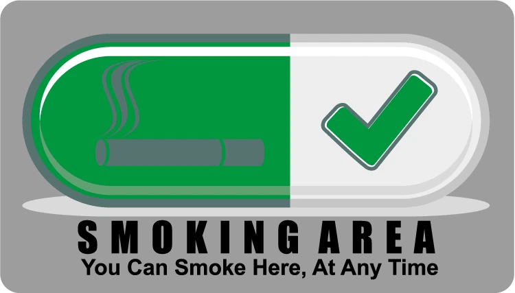 KIRA Smoking Area Car Bumper Sticker Decal Gift for you - Decorative ...