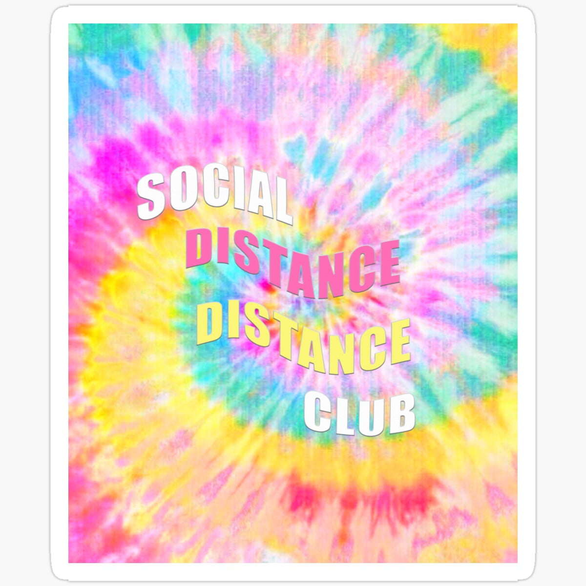 KIRA Social Distance Club Sticker Birthday Gifts - Decorative Laptop ...