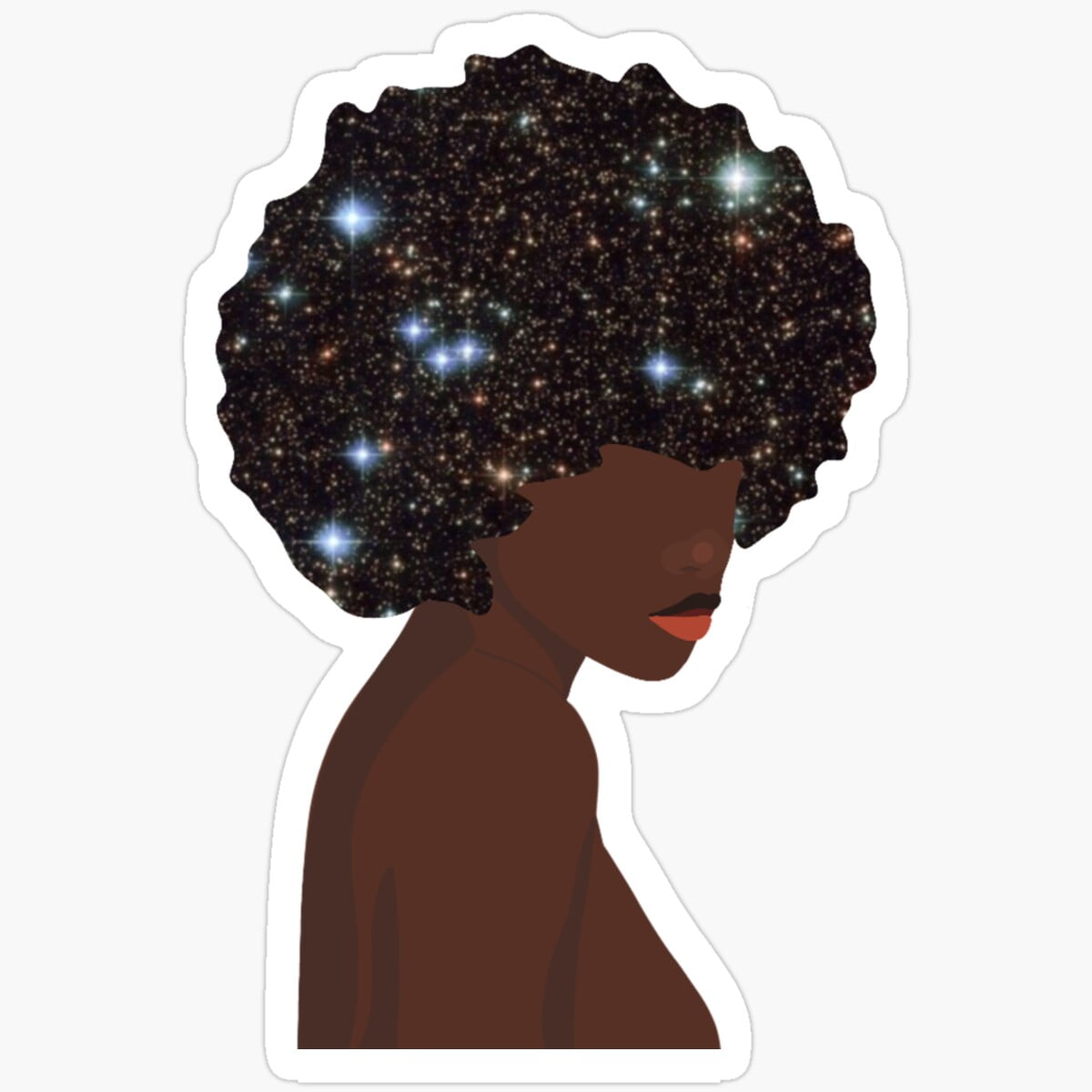 KIRA Space Afro Sticker Birthday Gifts - Decorative Laptop, Phone ...