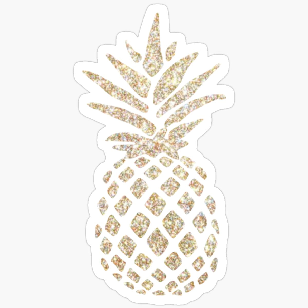KIRA Sparkly Gold Pineapple Design Sticker Sticker Birthday Gifts ...