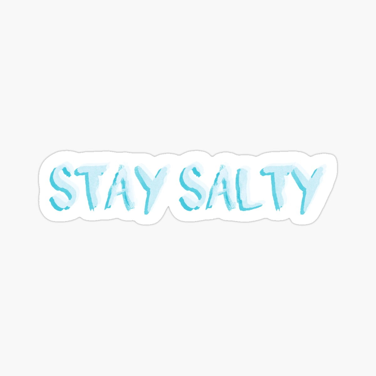 KIRA Stay Salty Blue And White Surf Design Sticker Birthday Gifts ...