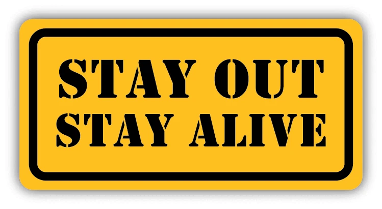 KIRA Stay Out Stay Alive Warning Sign Car Bumper Sticker Decal Gift for ...