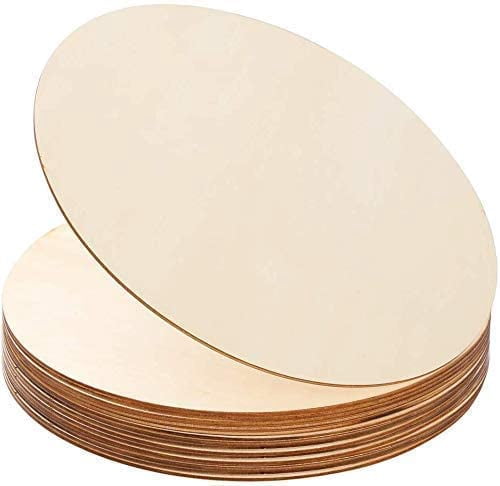 KIRA Store Unfinished MDF Pine Wood Round 25mm Thick 12 inch Board for ...