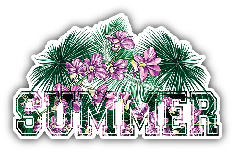 KIRA Summer Floral Slogan Car Bumper Sticker Decal Gift for you ...