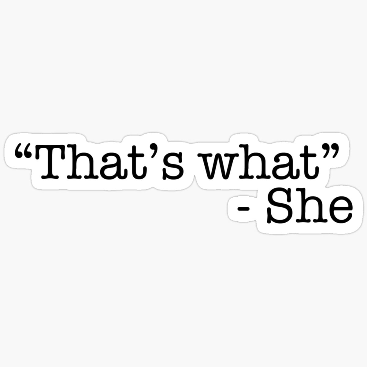 KIRA Thats What She Said Sticker Birthday Gifts - Decorative Laptop ...