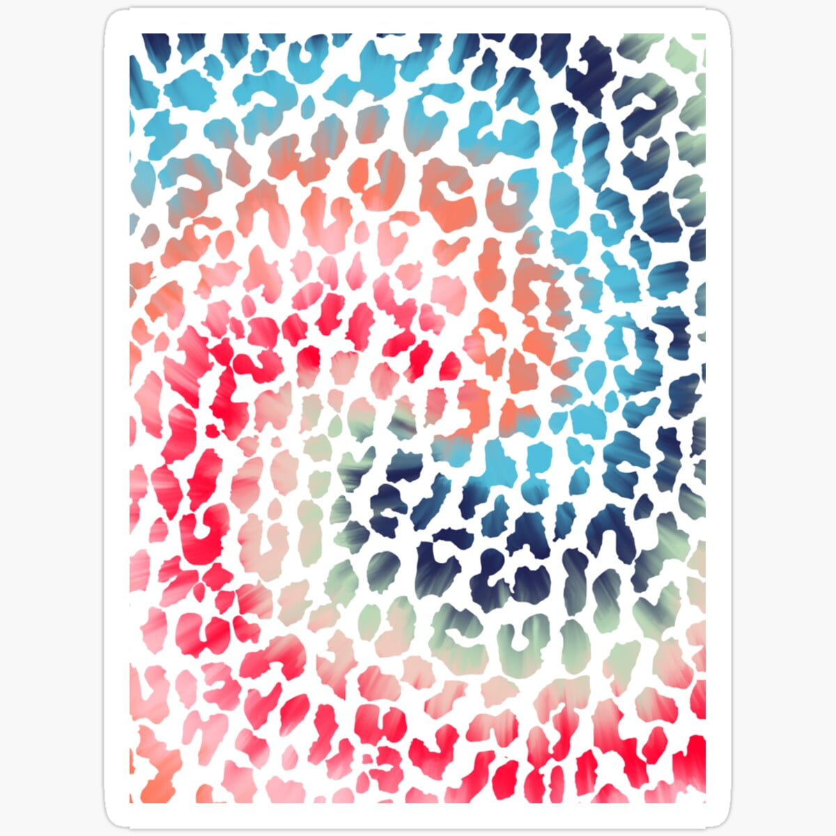 KIRA Tie Dye Cheetah Sticker Birthday Gifts - Decorative Laptop, Phone ...