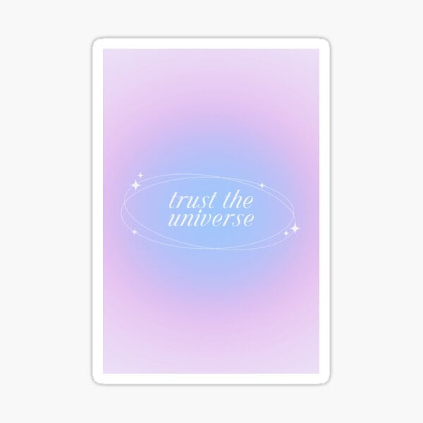 KIRA Trust the Universe Purple Aura Energy Glossy Sticker Gift for you ...