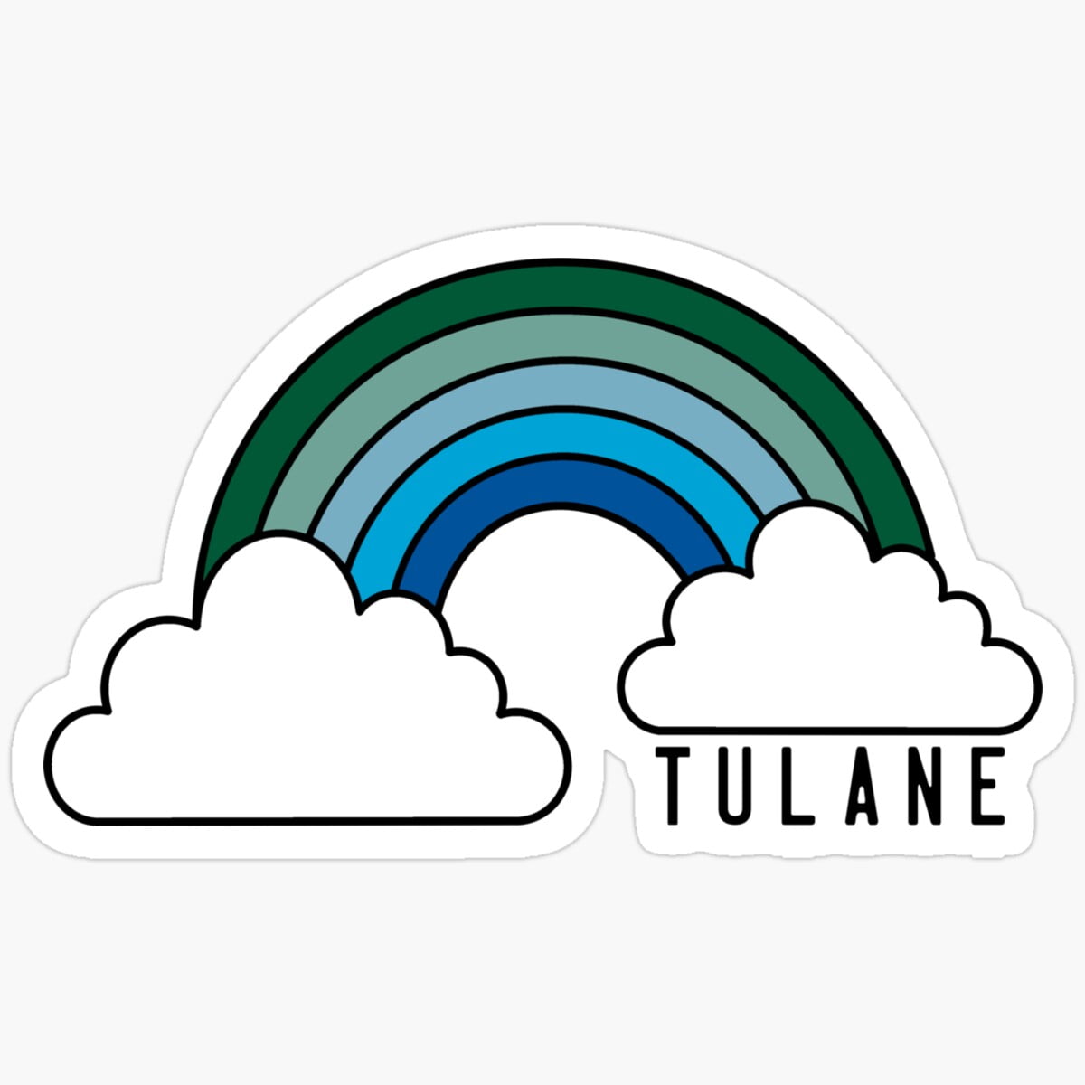 KIRA Tulane Rainbow Sticker Birthday Gifts - Decorative Laptop, Phone ...