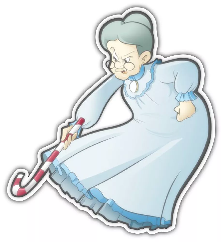 KIRA Vintage Grandma Cartoon Car Bumper Sticker Decal Gift for you ...