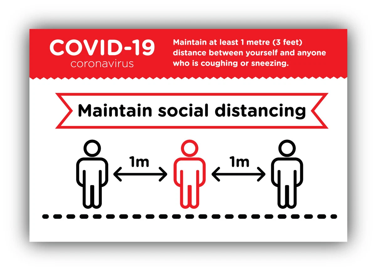 KIRA Virus Maintain Social Distancing Vinyl Sticker Car Bumper Decal ...