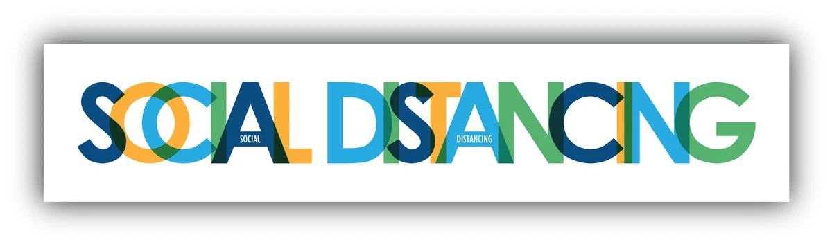 KIRA Virus Social Distancing Slogan Vinyl Sticker Car Bumper Decal Gift ...
