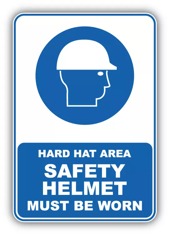 KIRA Wear Safety Helmet Mandatory Sign Car Bumper Sticker Decal Gift ...