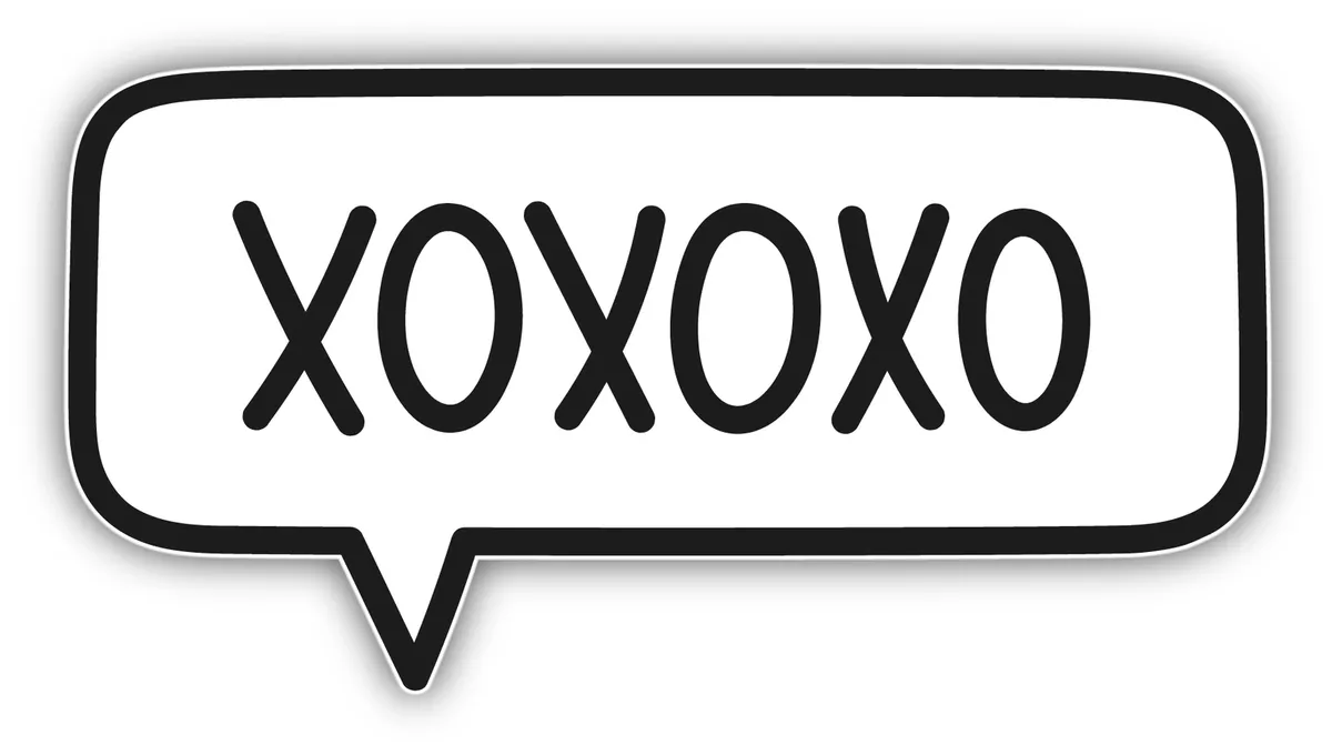 KIRA Xoxoxo Speech Bubble Vinyl Sticker Decal Gift for you - Decorative ...