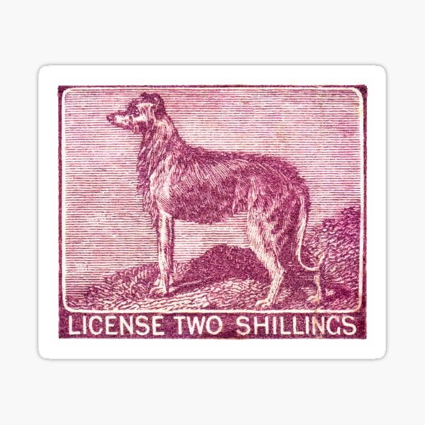 KIRAKIRA 1904 Ireland Dog License Revenue Stamp Sticker - Walmart.com