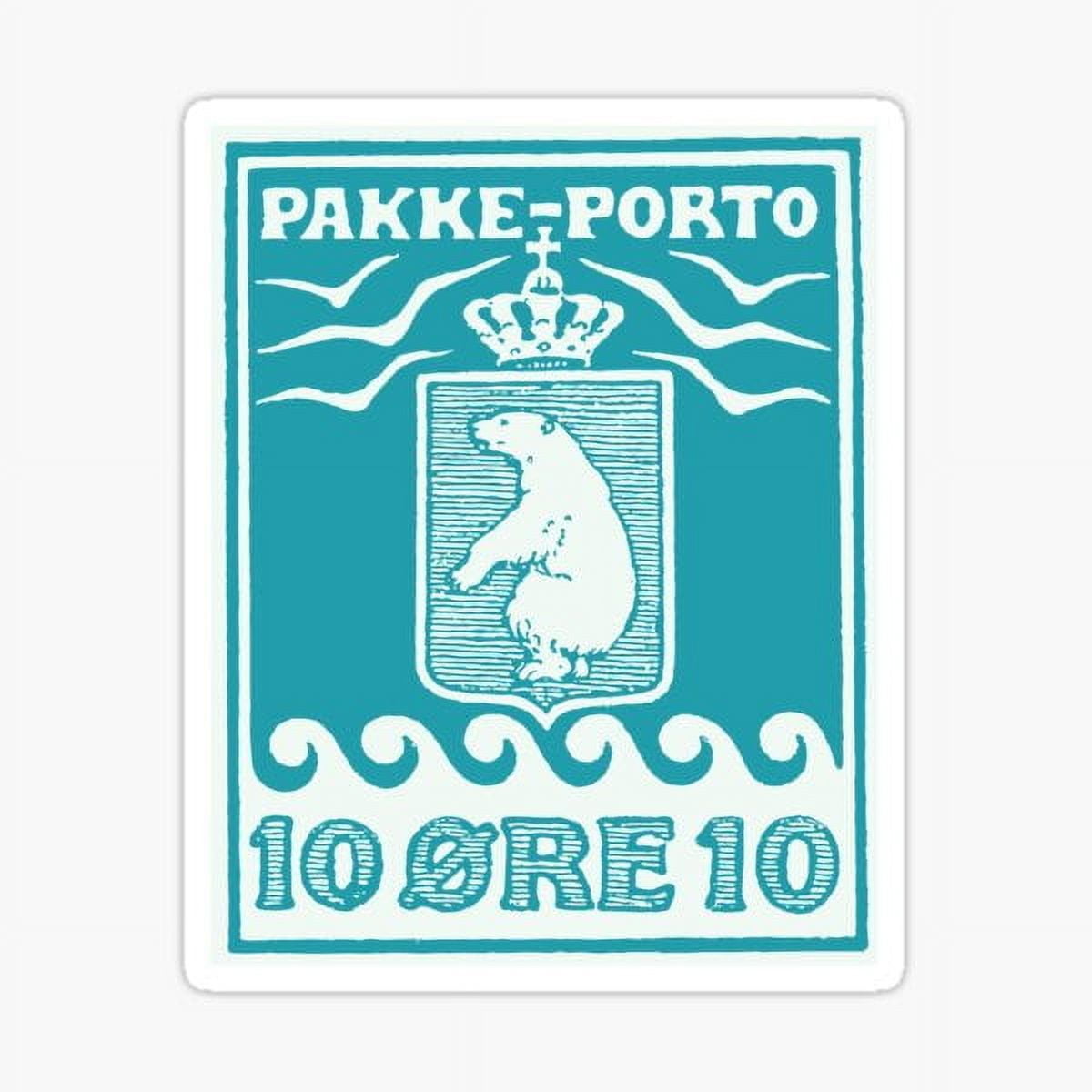 KIRAKIRA 1905 Greenland Polar Bear Pakke-Porto Stamp Sticker - Walmart.com