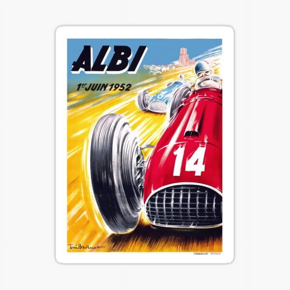 KIRAKIRA 1952 Albi Grand Prix Automobile Race Sticker - Walmart.com