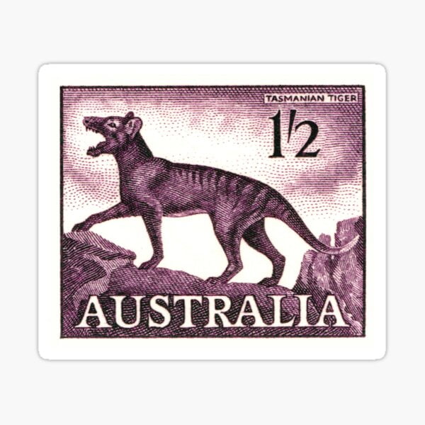 KIRAKIRA 1959 Australia Tasmanian Tiger Postage Sticker - Walmart.com