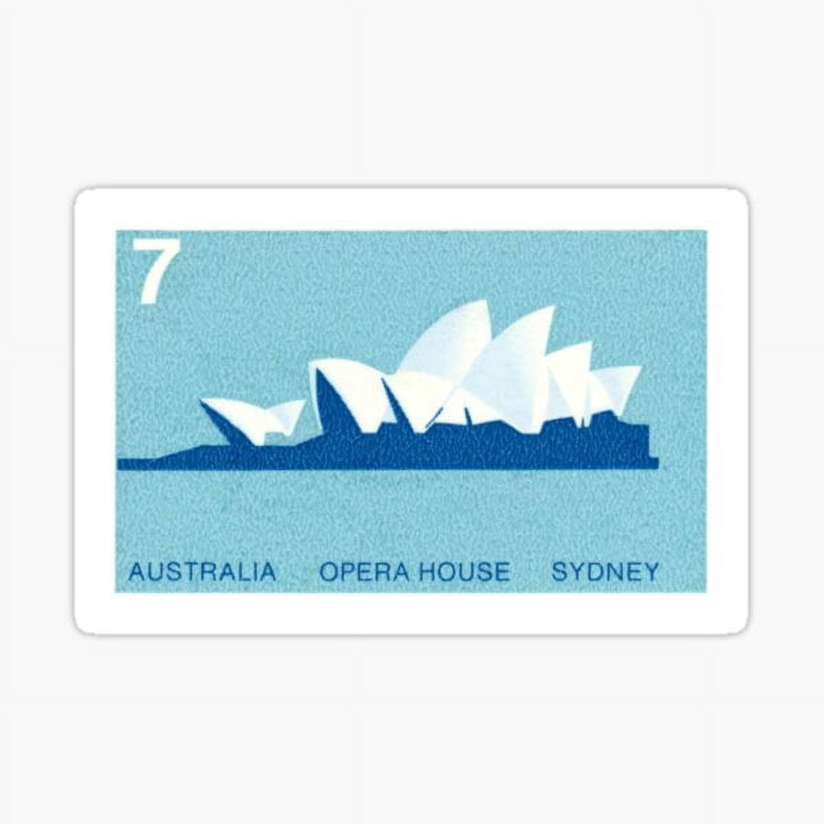 KIRAKIRA 1973 AUSTRALIA Sydney Opera House Stamp Sticker - Walmart.com