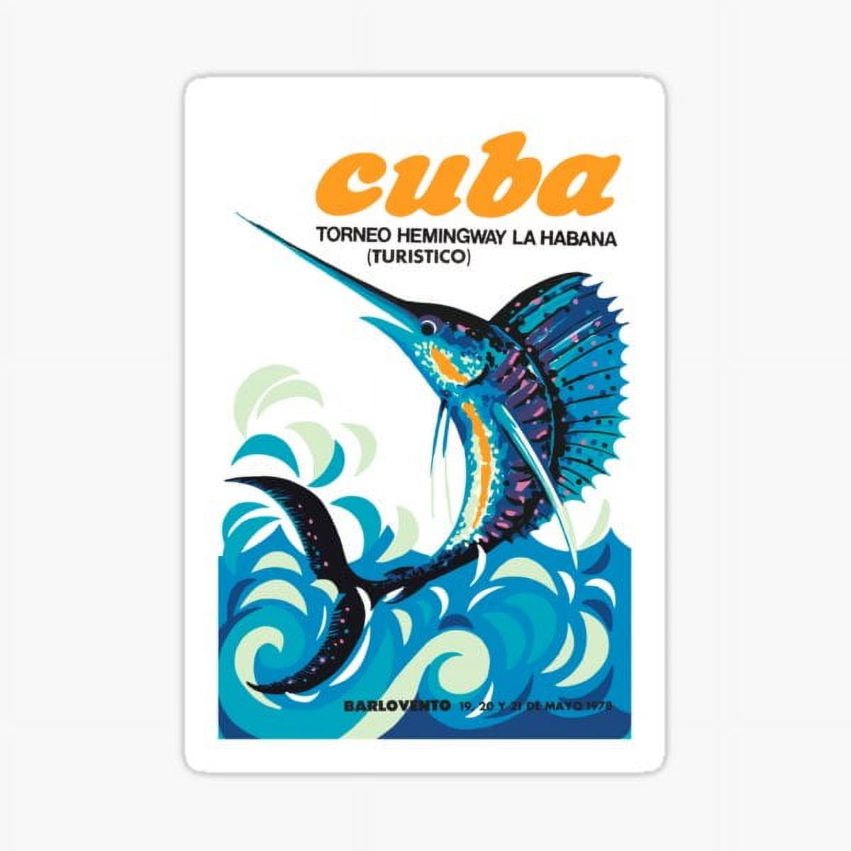 KIRAKIRA 1978 CUBA Hemingway Fishing Tournament Sticker - Walmart.com