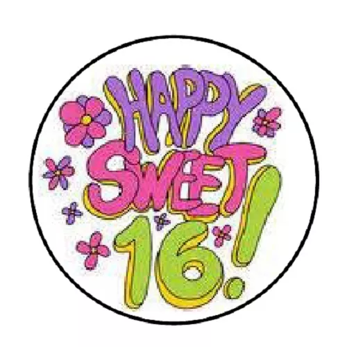KIRAKIRA 48 Happy Sweet 16 !!! STICKERS - Walmart.com