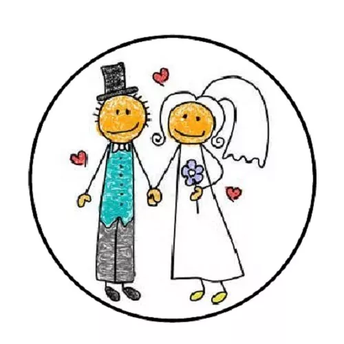 KIRAKIRA 48 Married Stick Figures!! STICKERS - Walmart.com