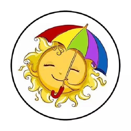 KIRAKIRA 48 Sun with Umbrella !! STICKERS - Walmart.com