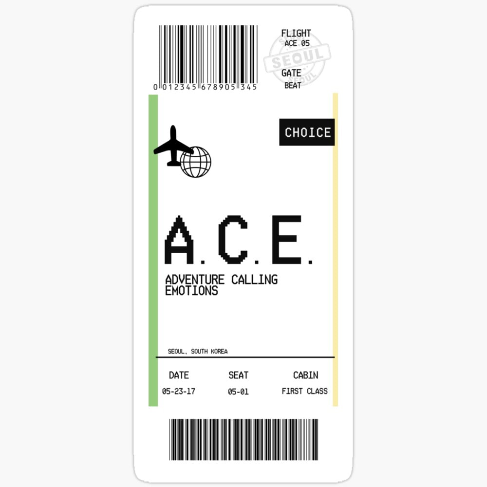 KIRAKIRA A.C.E. "Boarding Pass" Sticker. Single, trio, or squad ...